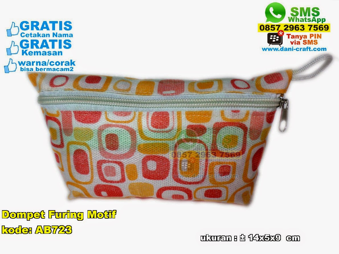 Dompet Furing Spunbond Motif | Souvenir Pernikahan
