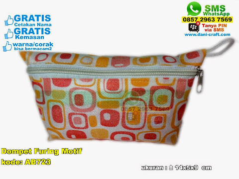 Dompet Plastik Pvc List Furing Motif | Souvenir Pernikahan