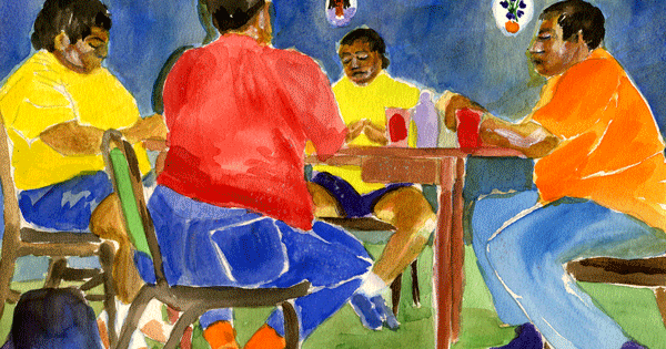 Crosbys Life Paintings: Friday Night Ritual