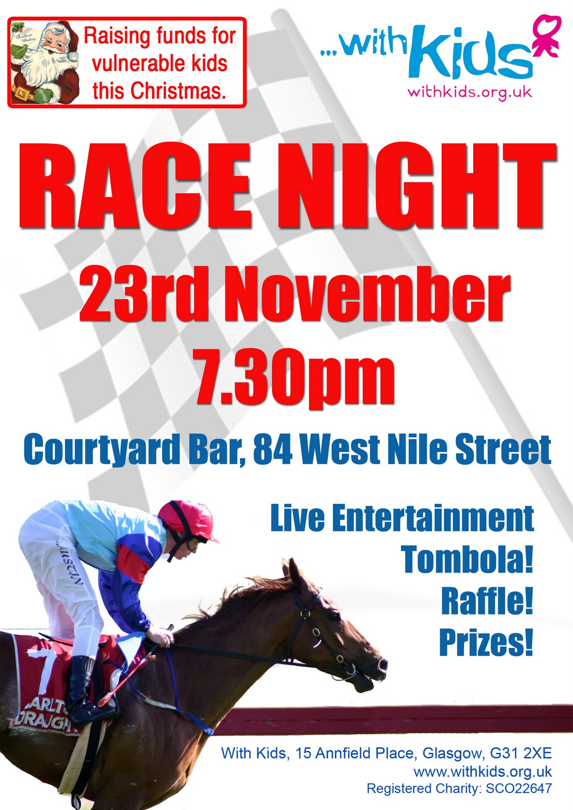 With Kids: Come along to our Race Night at the Courtyard...