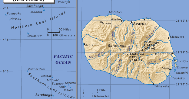 COOK ISLANDS - GEOGRAPHICAL MAPS OF COOK ISLANDS (NEW ZEALAND) ~ Klima ...