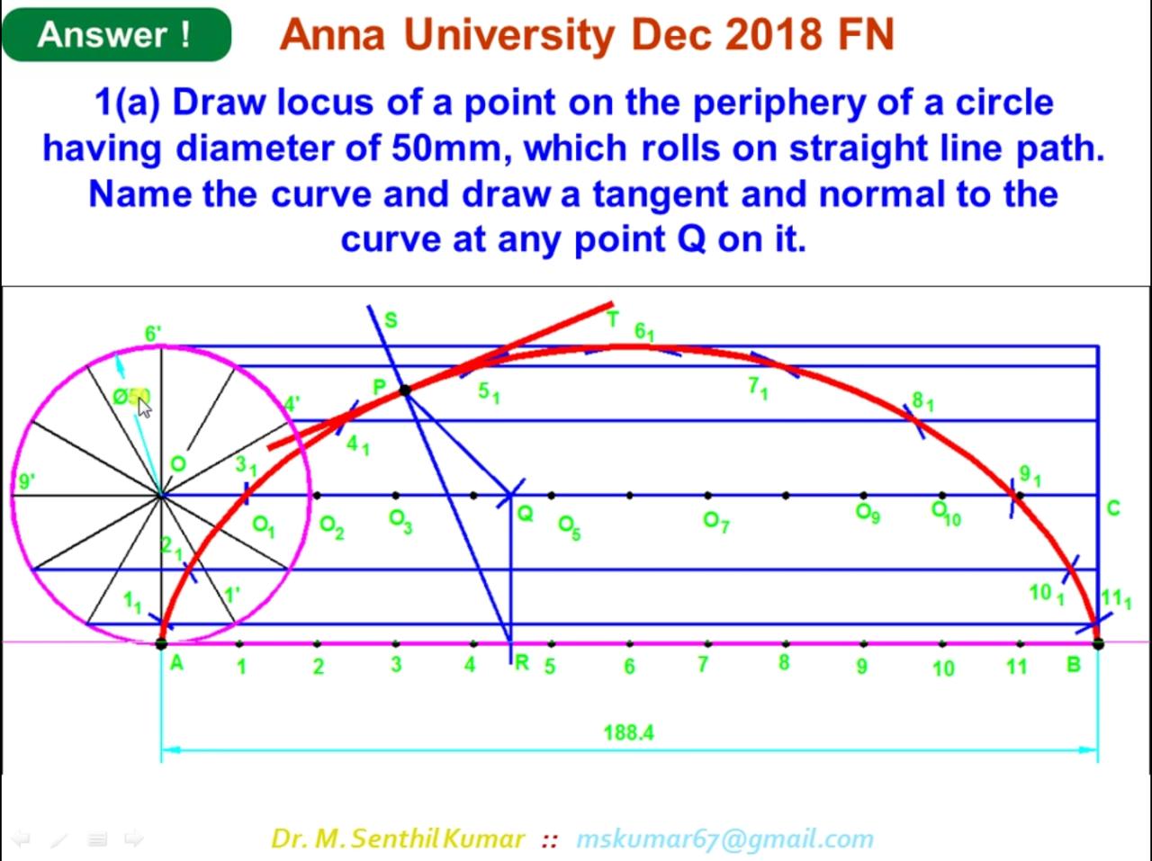 GE8152 Engineering Graphics January 2019 Answers