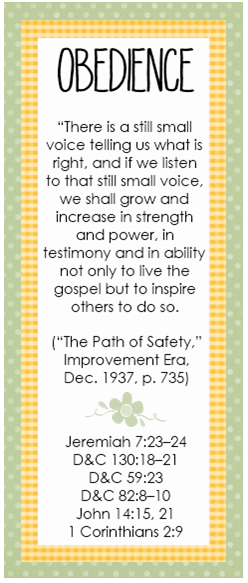 OBEDIENCE | Obedience, Words, Activity days