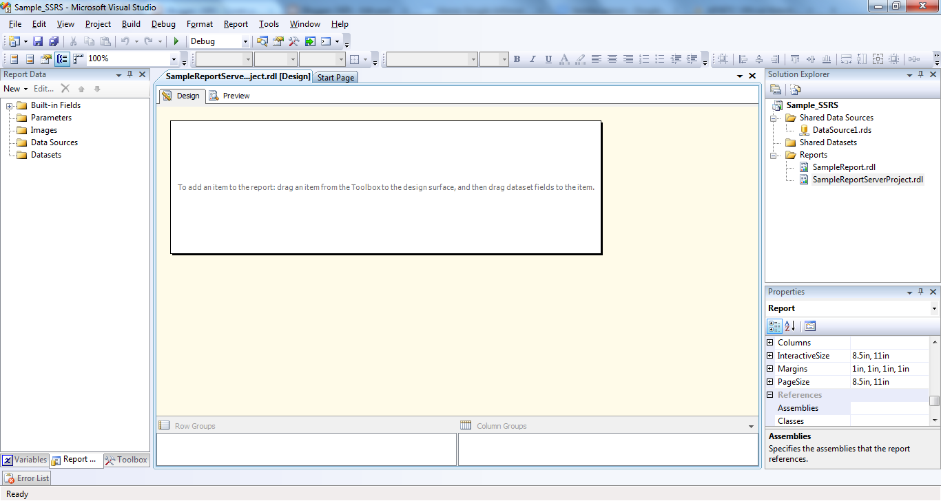 SSRS: Report Server Project