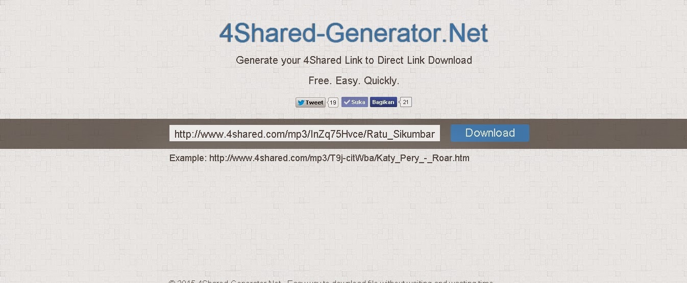 cara download 4shared menggunakan premium link generator