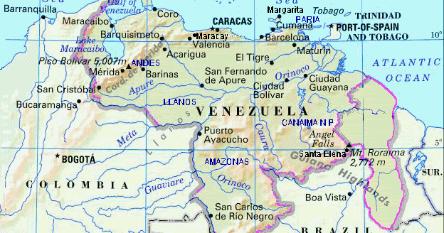 Venezuela | Mapas da Venezuela ~ Enciclopédia Global™