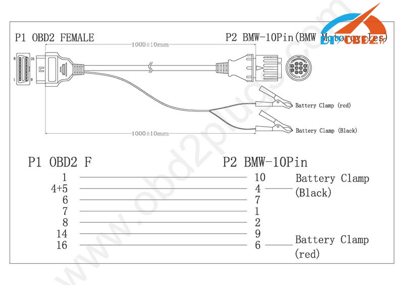 K+DCAN cable pinout & ICOM D pinout Pour BMW bike diagnostics ...