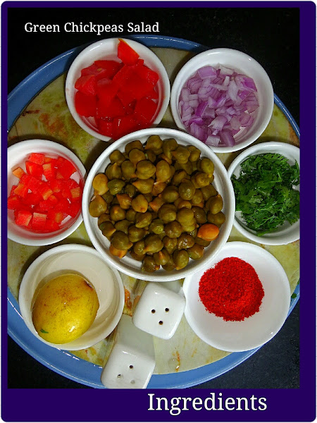 Veg Indian Cooking: Hara Chana Salad