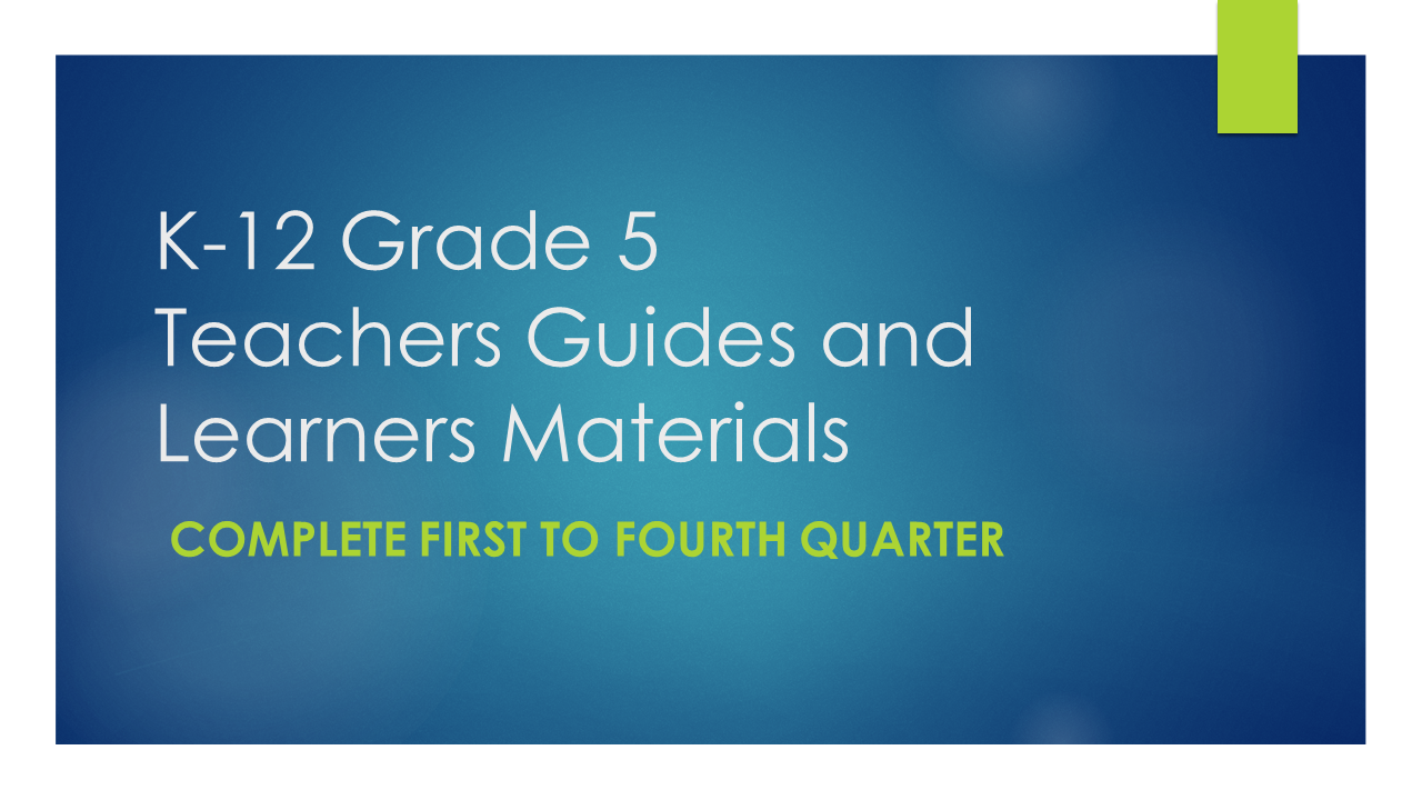 Learners Materials For Grade 5 at Caitlin Hume blog