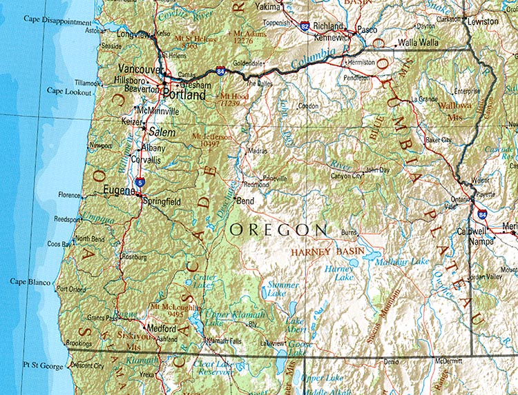 Oregon Map | USA - Doc Sports™