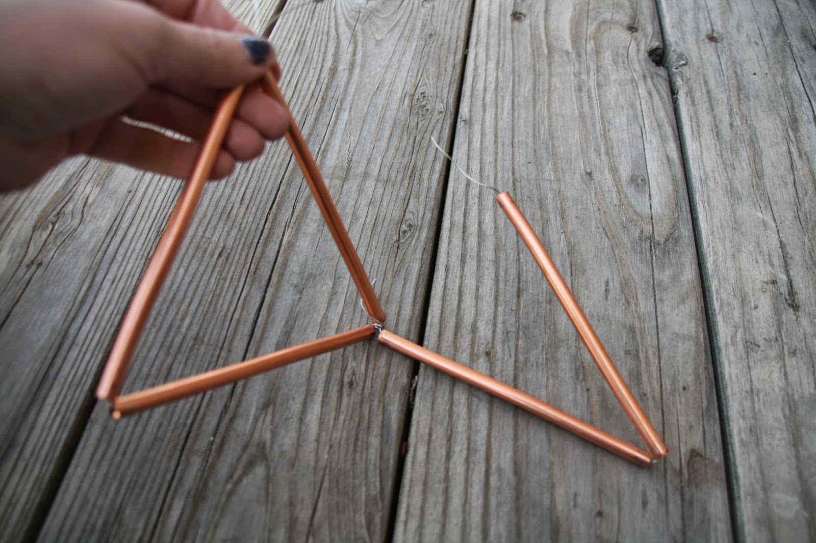 retropolitan: Geometric Copper Pendant- Tutorial