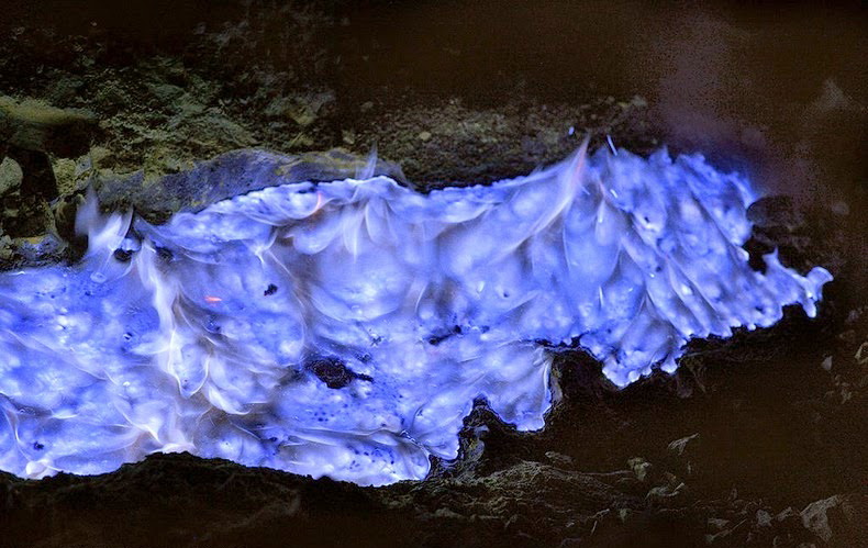Hidden and little known places: Stunning Electric-Blue Flames Erupt ...