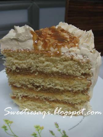 SweetieSaQi: Nutty Caramel Cake......sweet but yummy