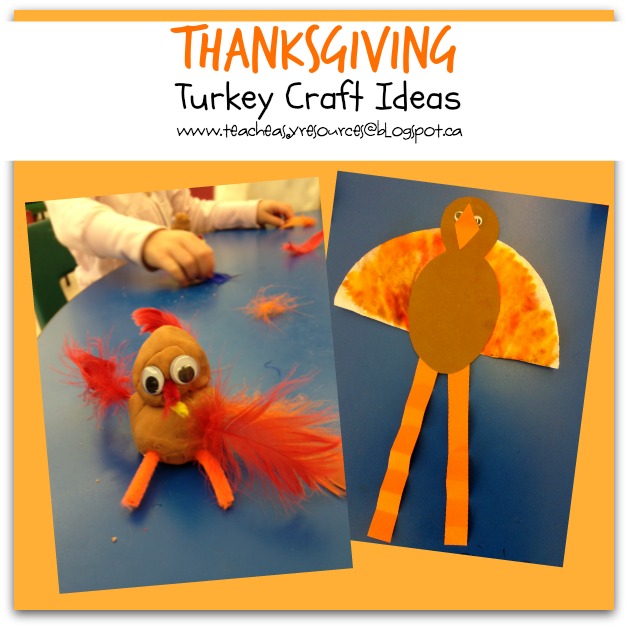 Teach Easy Resources: Thanksgiving Turkey Crafts for Preschool and ...