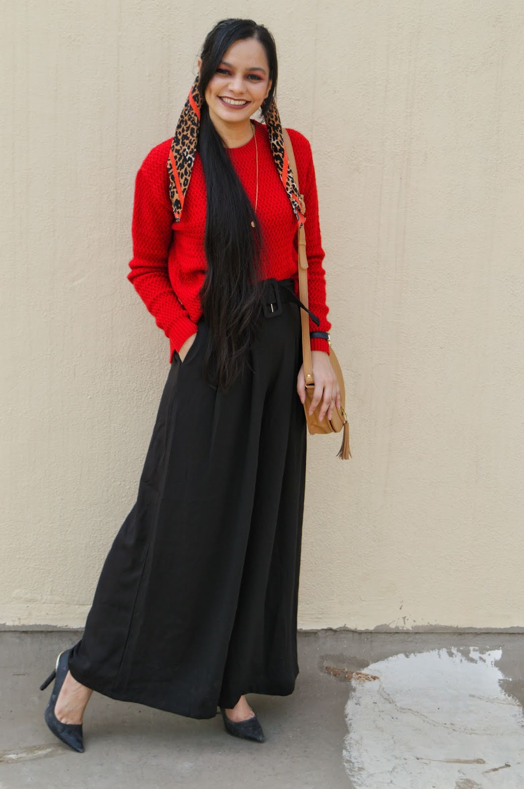 Three Ways to Wear - A Red Oversized Jumper - Chiconomical