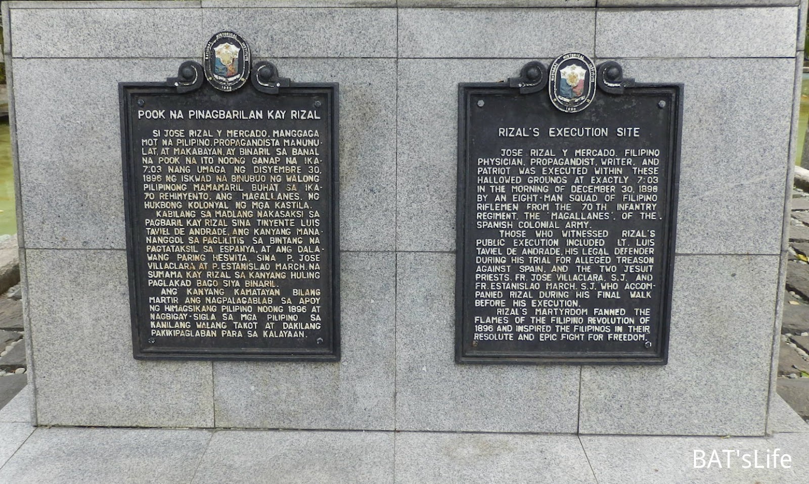 The Exact Place of Jose P. Rizal's Execution