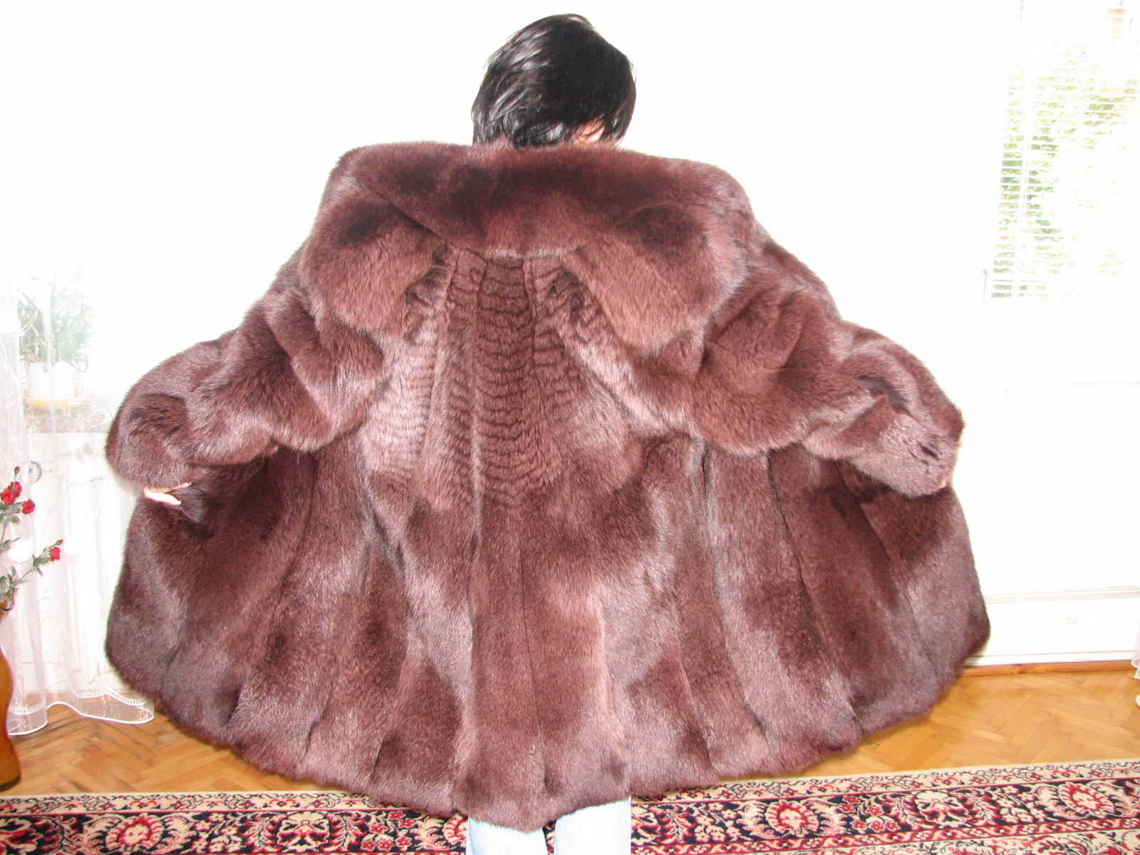 Fur Coat: Lovely girl with a so beautiful fox fur coat