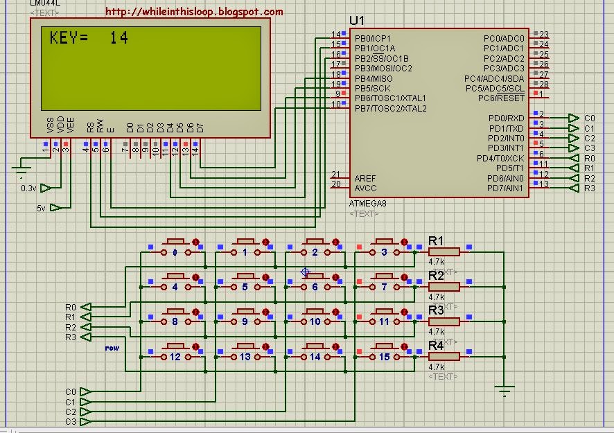 4x4 matrix keypad interfacing with atmega8 ~ Hassin's Workspace
