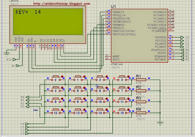 4x4 matrix keypad interfacing with atmega8 ~ Hassin's Workspace