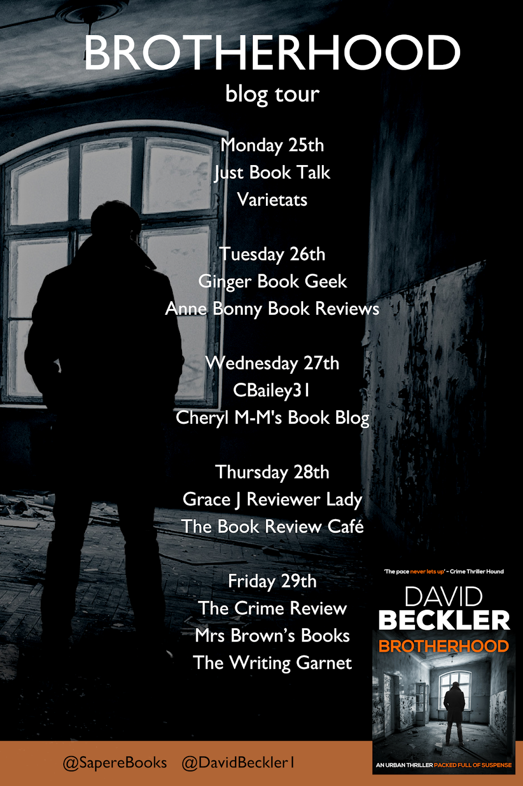 CBailey31 Books & Blogs: #BlogTour Brotherhood by David Beckler