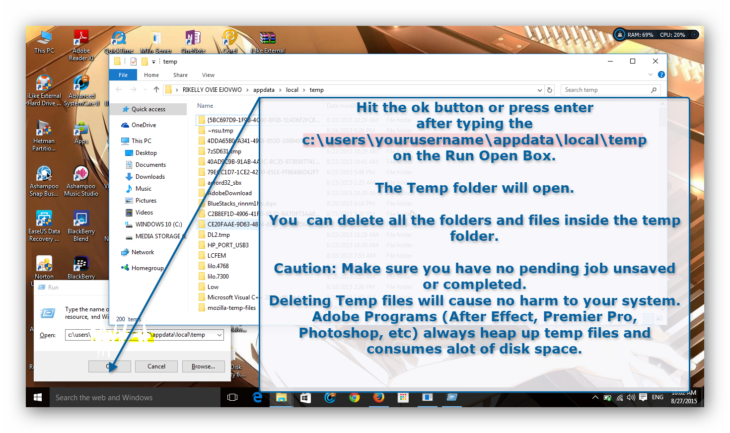 FREE UP DISK SPACE How To Delete Unnecessary Temp Files From Your FREE UP DISK SPACE How To Delete Unnecessary Temp Files From Your