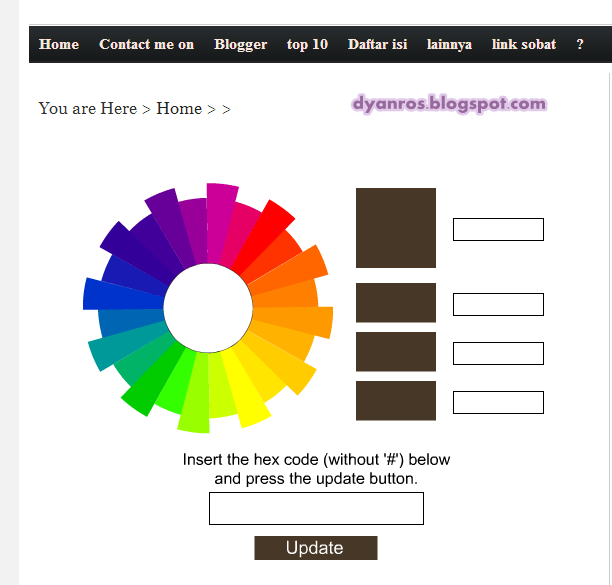 Cara Memasang Kode Warna Html Hex Color Di Blog Dyan Rosdiana