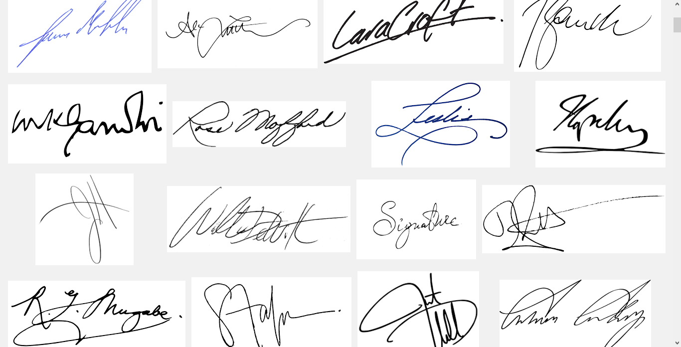 Miss Oren: Tandatangan