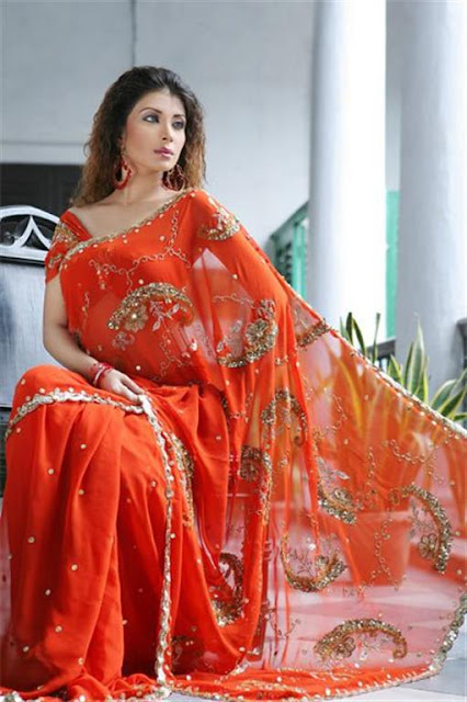 Bold Party Saree Designs 2012