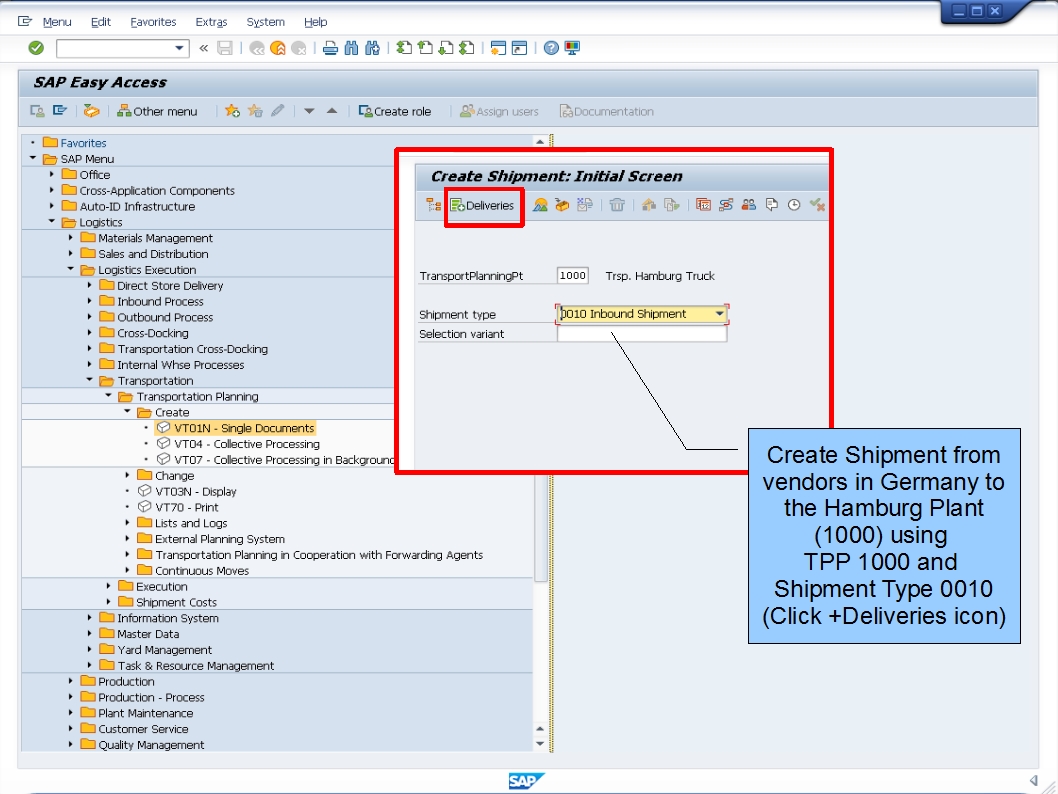 青蛙SAP分享 Froggy's SAP sharing: LE TR0350 Method 1 - VT01N Create Manual ...