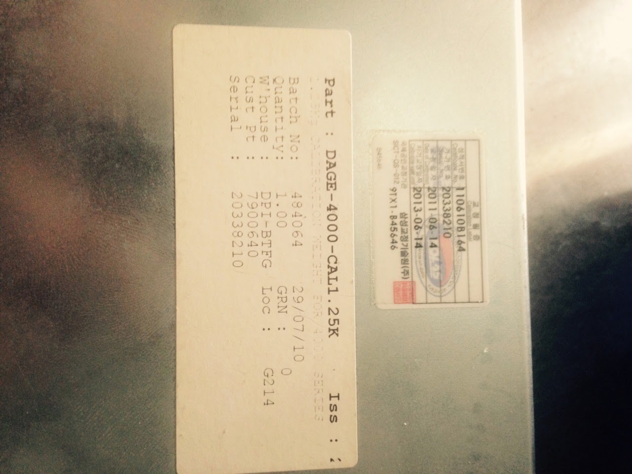 Semiconductor Equipment: Dage 4000 Calibration Jig, Kit & Weight, Work ...