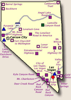 Nevada Tourist Attractions in the Map | Map Of Nevada State Printable