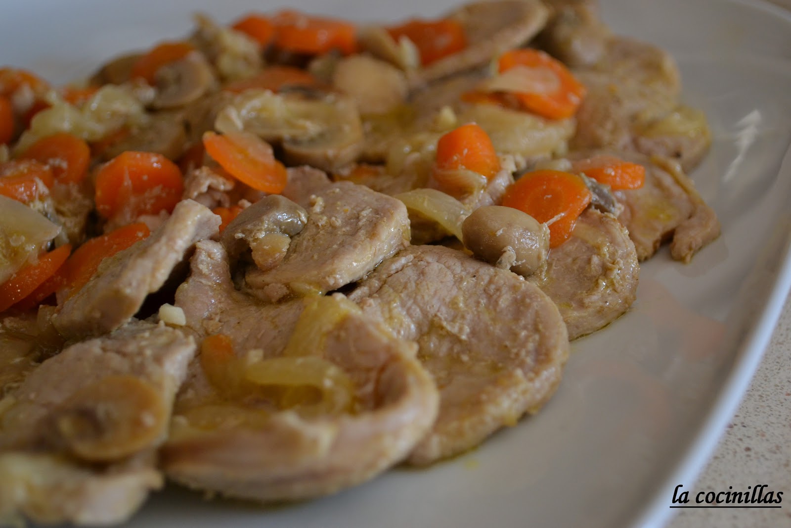 Filetes de lomo con verduras - La Cocinillas