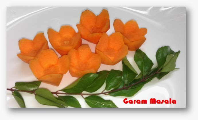 Garam Masala: Carrot flower Garnishes