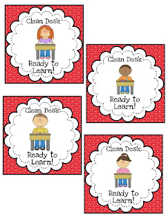 Whoooo's Ready To Teach: Clean and Messy Desk Freebies