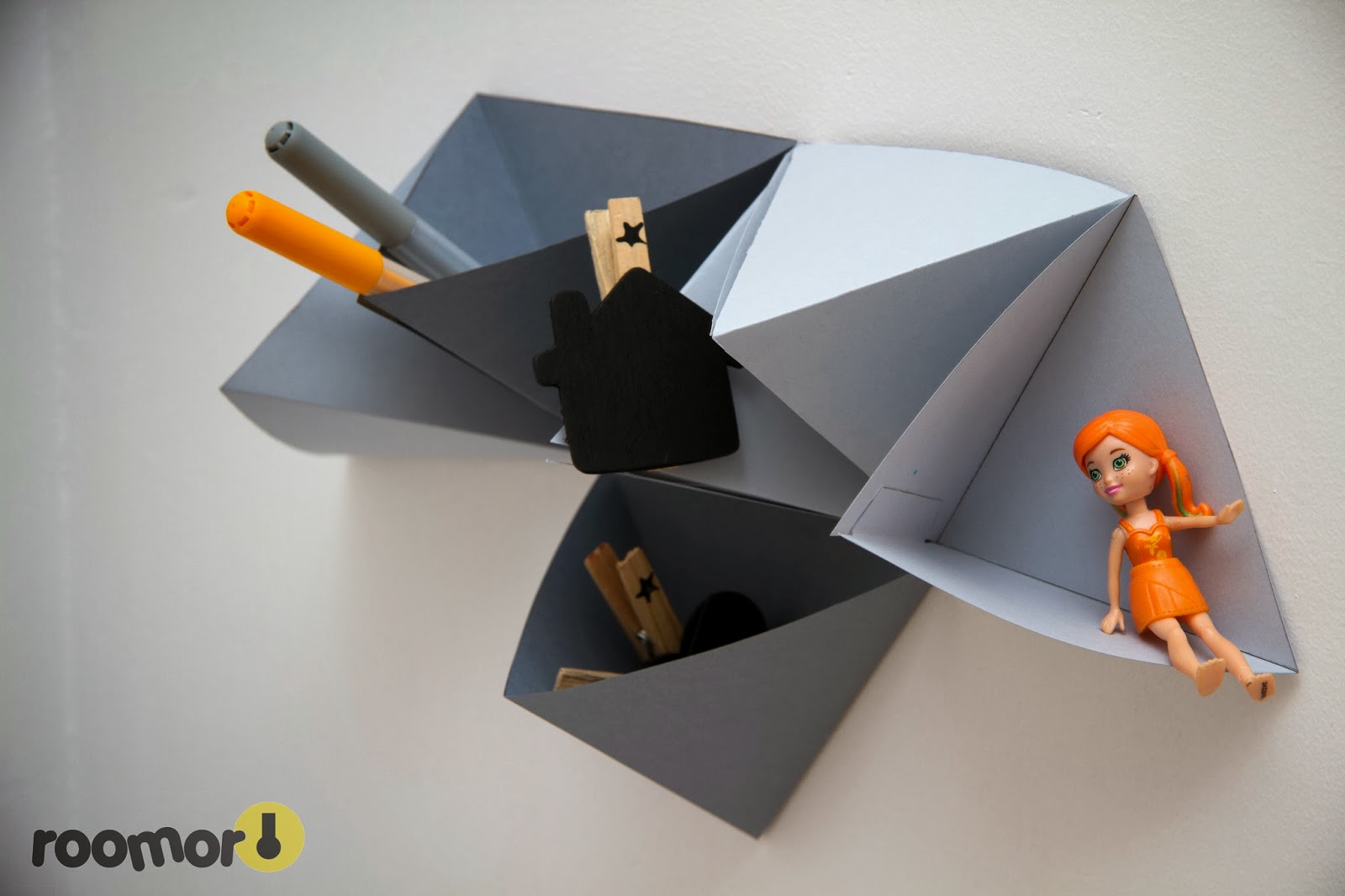 roomor!: Kieszonki ścienne - DIY/ Paper wall pockets - DIY