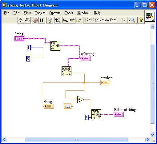 小螞蟻的學習筆記: LabVIEW: 字串和數字間的轉換練習