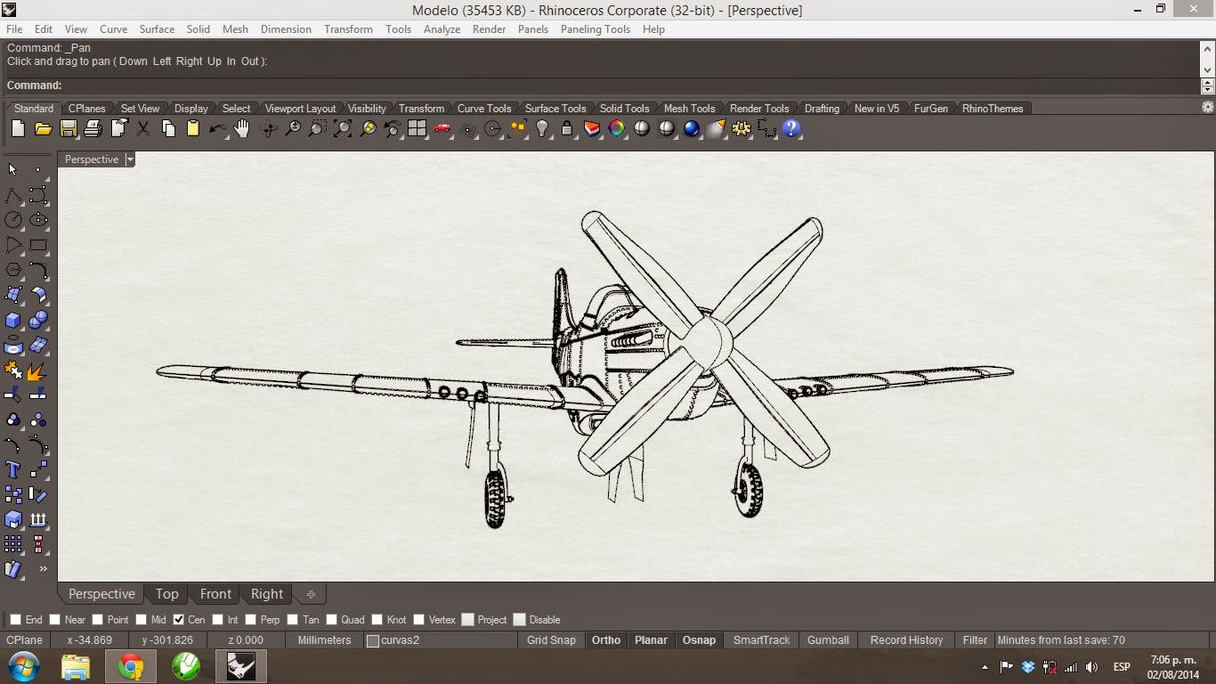 Rhino 5 Full: Modelar un avión en Rhino 3D