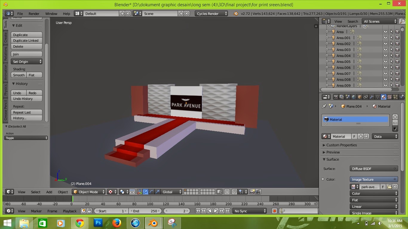 3D advertising design using 3D blender (PARK AVENUE) ,desain iklan 3 ...