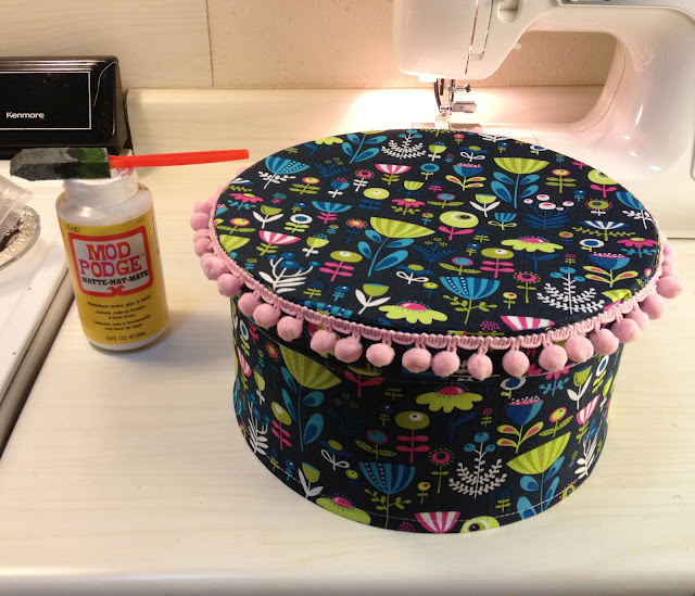 Re-covered Hat Box | Ivy & Co.