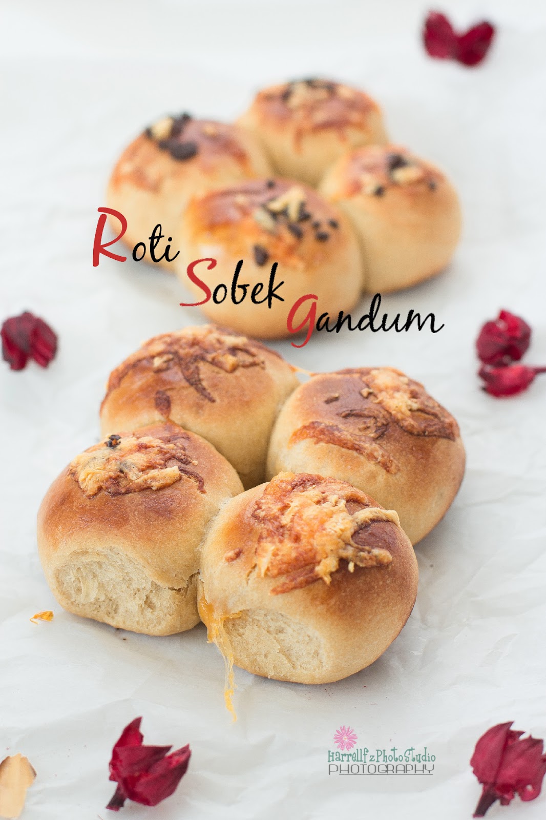 fla-kitchen: Roti Sobek Gandum -Whole Wheat Sweet Bread Rolls