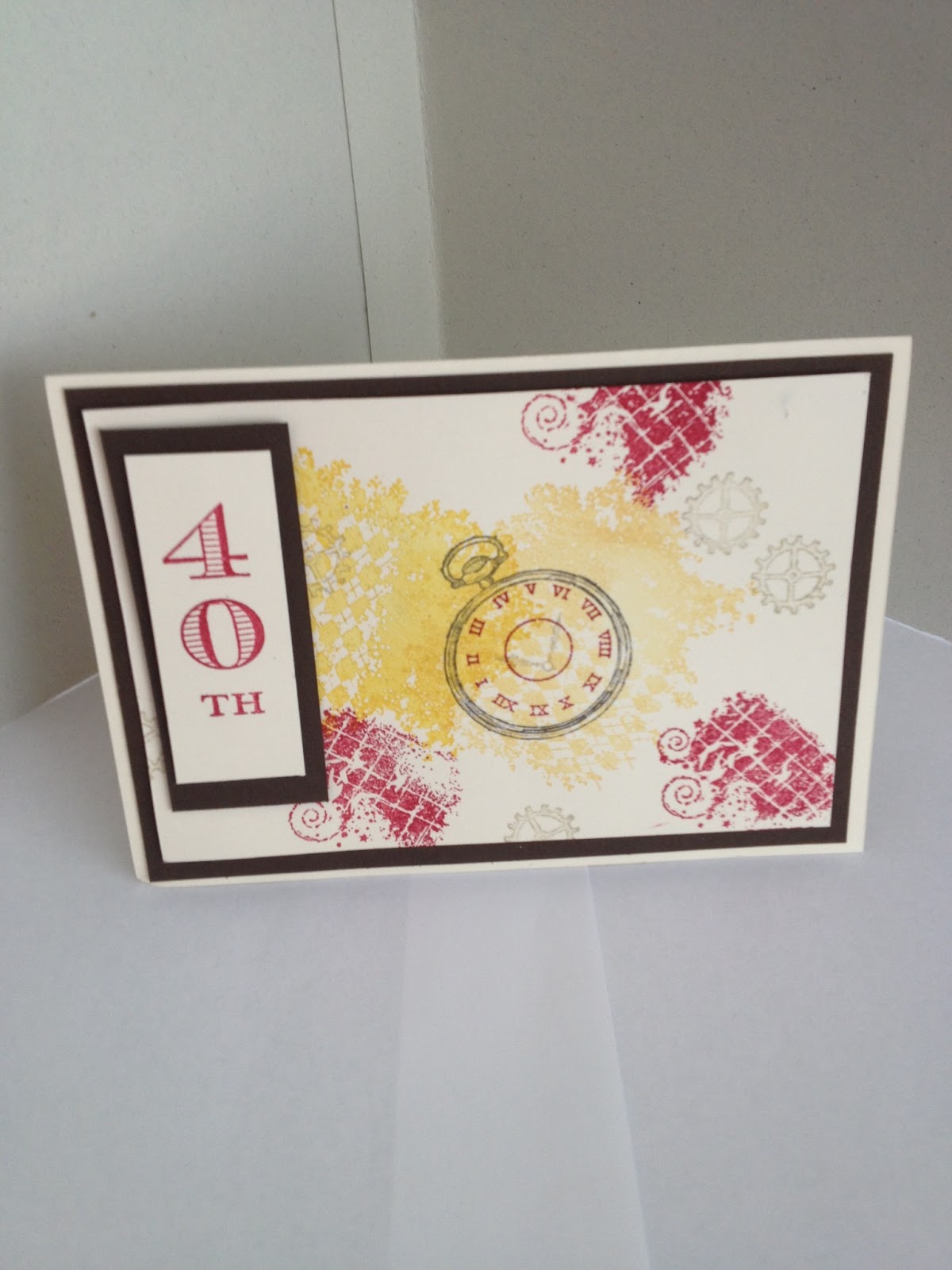 Janet's Crafts: 40th Birthday card Male