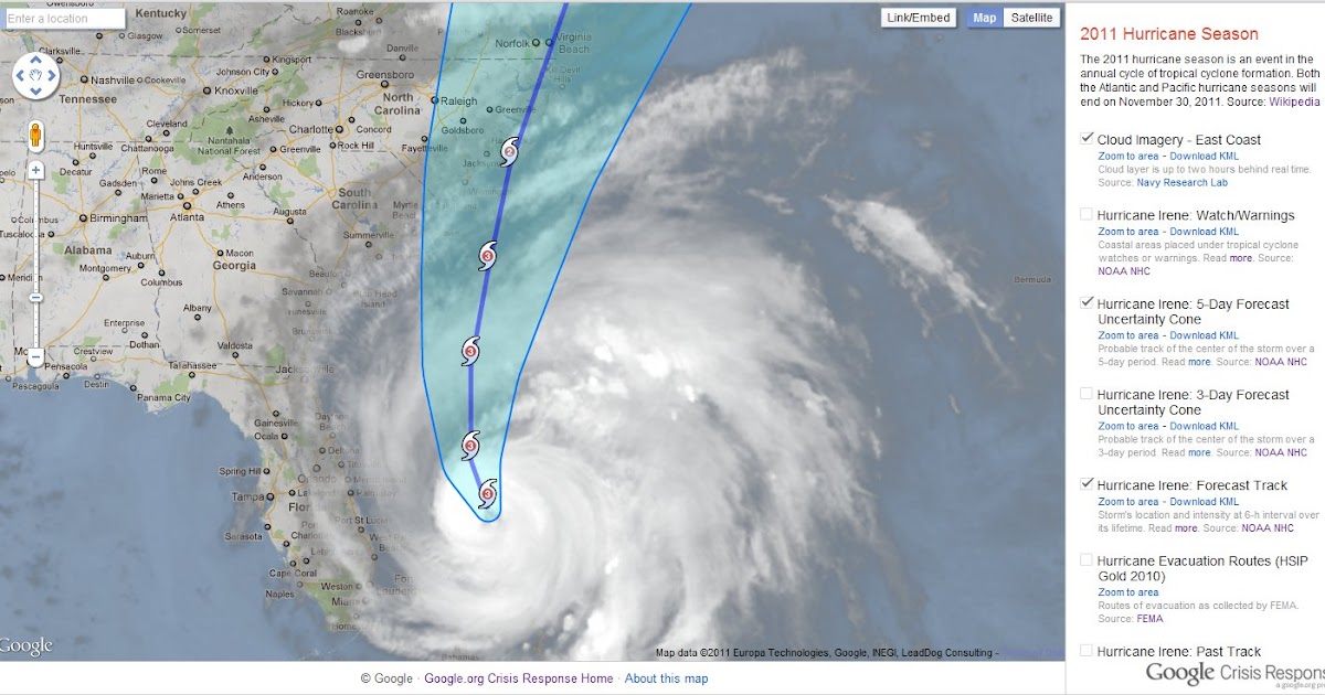 Official google.org Blog: Mapping Hurricane Irene