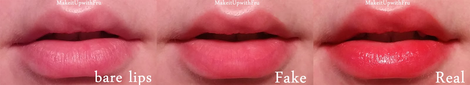 COMPARISON - FAKE vs REAL - Etude House Fresh Cherry Tint