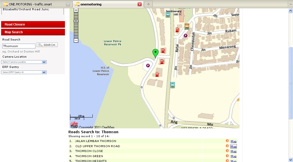 OneMap.sg: OneMap.sg: ONE.MOTORING Traffic.Smart - Your One Stop Site ...