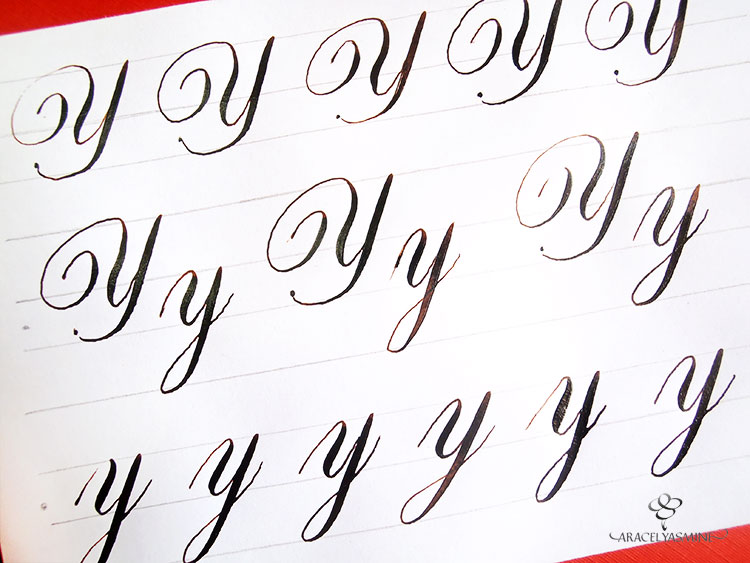 Caligrafía copperplate, ¿cómo escribir la letra "Y"? | Aracelyasmine ...