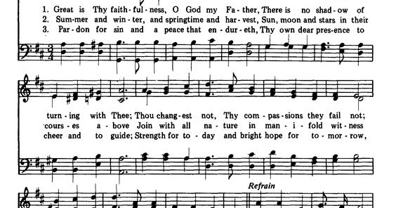 Worship Lead Sheets: Great is Thy Faithfulness - Thomas Chisholm ...
