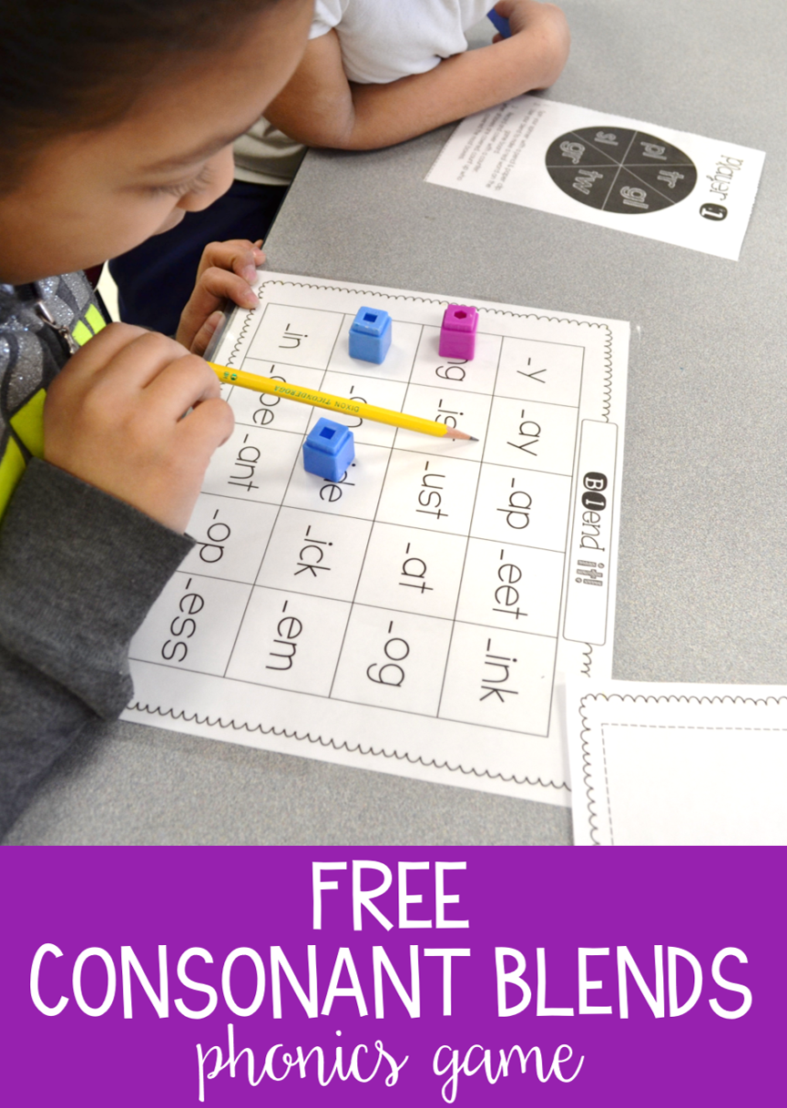 Free Consonant Blends Game! - Susan Jones Teaching