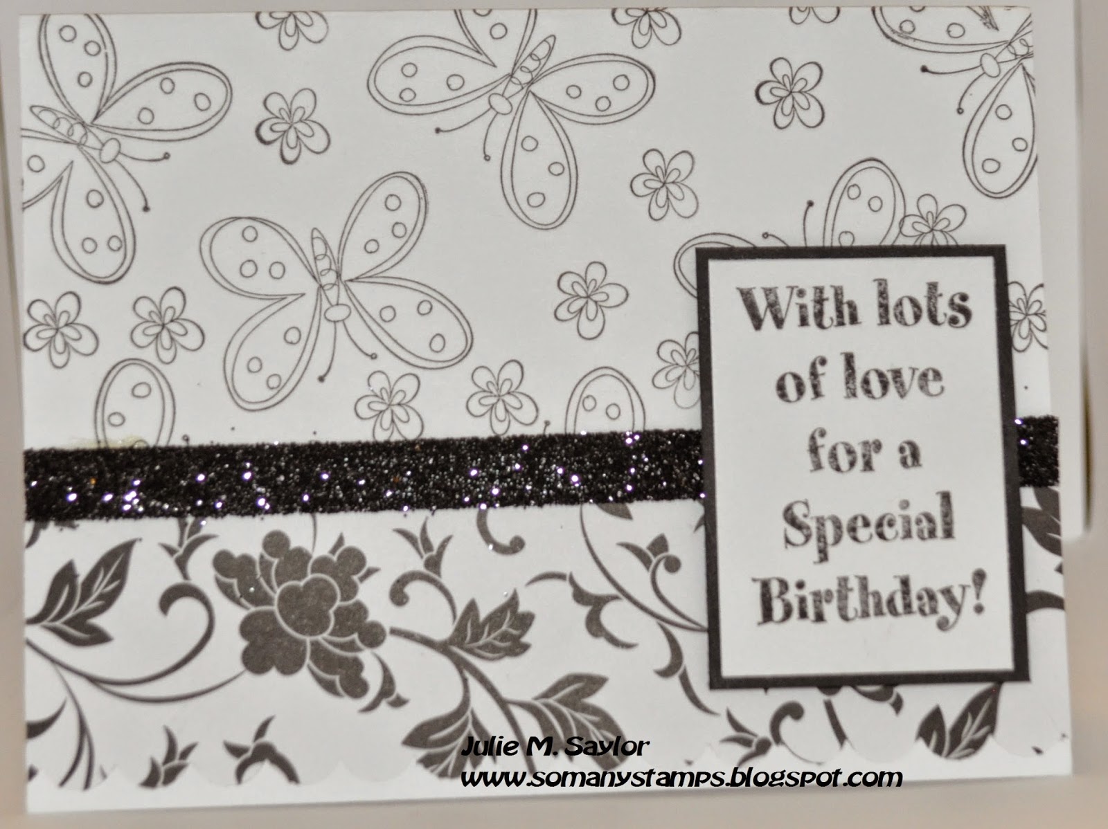 So Many Stamps: Simple yet striking Black and White Birthday Cards