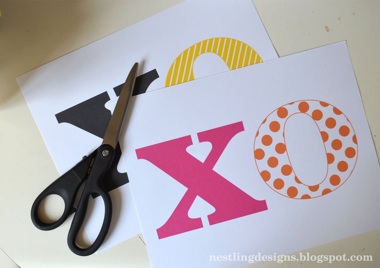 Nestling: DIY alphabet art