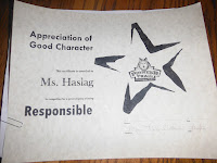 My first award! - SSSTeaching